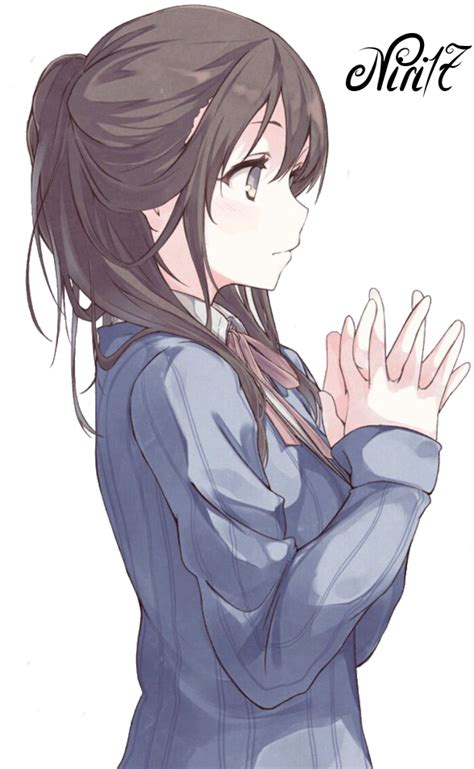 Anime Brown Hair Girl Png High Quality Image Png Arts