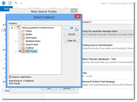 how to view today s rss feeds only in outlook 2013