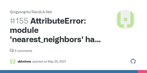 attributeerror module nearest neighbors has no attribute knn batch