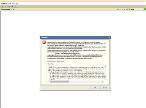 postgresql unable to find the connection profile