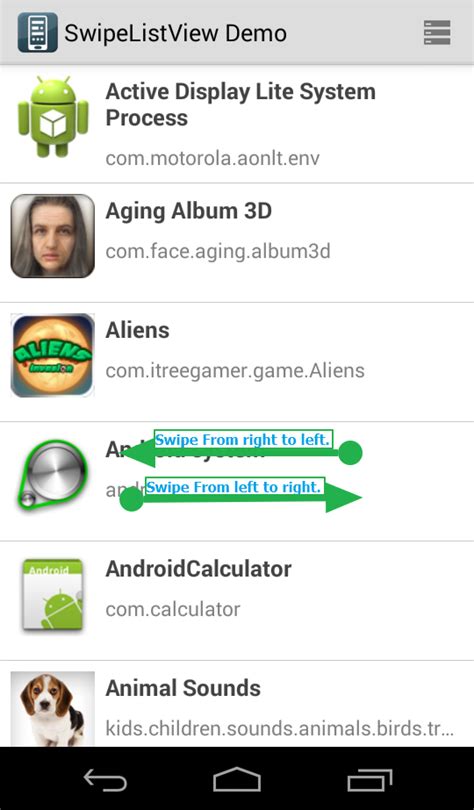swipe element using touchaction class in android appium example