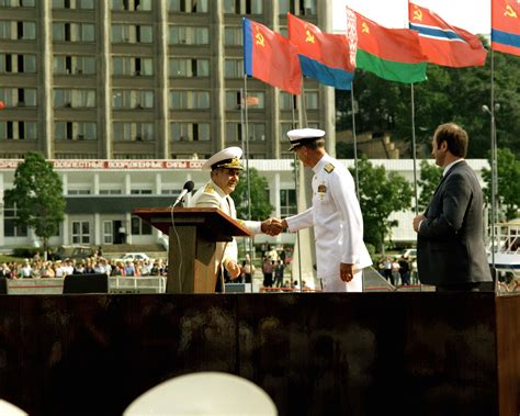 Admiral Gennadi Khvatov Second From Left Commander Soviet Pacific