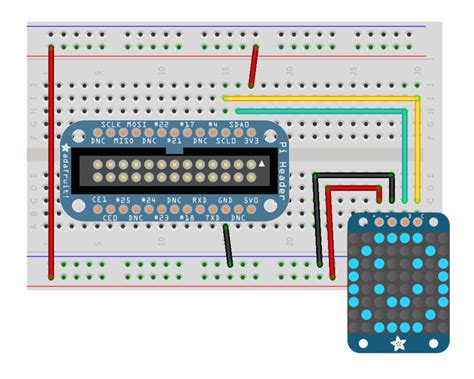 hooking everything up matrix and 7 segment led backpack with the