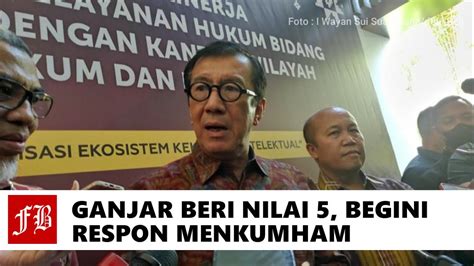 Respon Yasonna Laoly Perihal Ganjar Beri Skor 5 Soal Penegakan Hukum