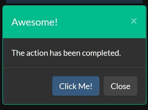 create alert and confirm dialog boxes using bootstrap 4 modal component