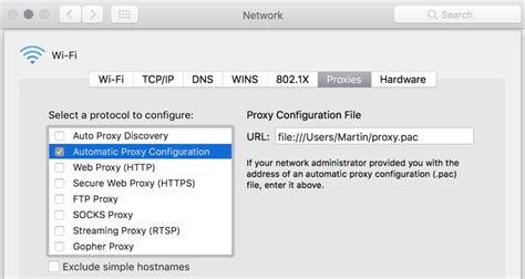 proxy specific sites with pac files