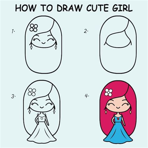 Paso A Paso Para Dibujar Una Chica Linda Tutoriales De Dibujo Una Chica