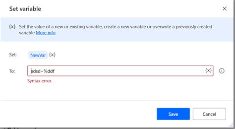 input special character in to power automate desktop set variable