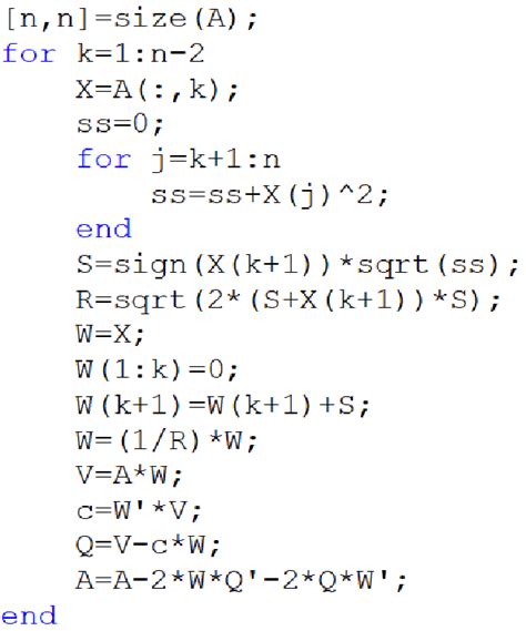 7 matlab code for any given input matrix a of size n × n download
