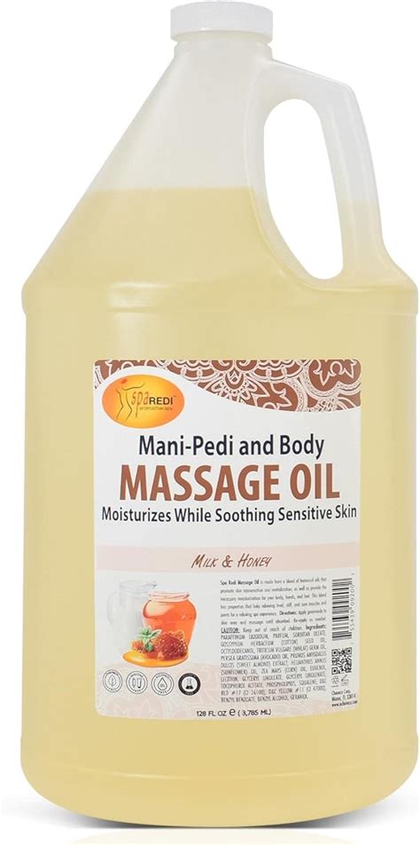 Spa Redi Massage Oil Milk And Honey 128 Oz