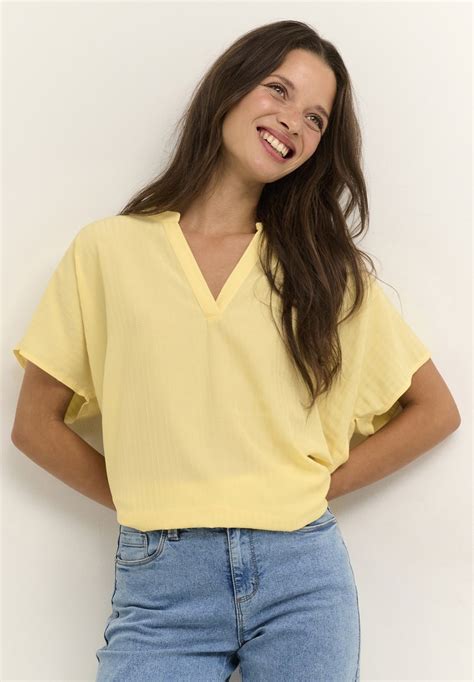 Kaffe Kadahlia Bluse Pale Banana Hellgelb Zalando Ch
