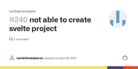 not able to create svelte project · issue 240 · sveltejs template · github