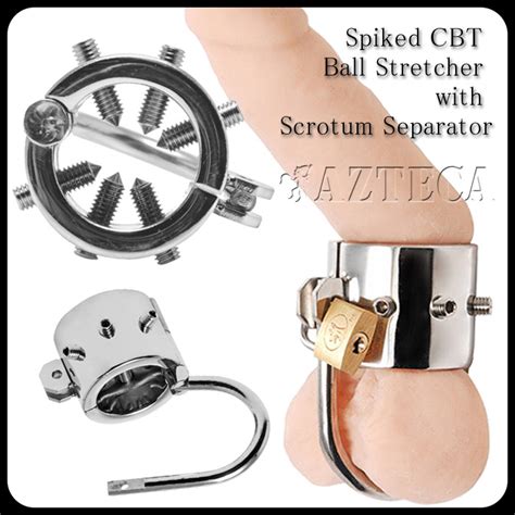 ステンレス製 Cbt ボールストレッチャー セパレートタイプ 絶対的服従のcbt奴隷用具 スパイク付き 睾丸責めに Xr Ae450 夜の