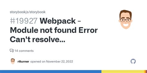 webpack module not found error can t resolve storybook preview js