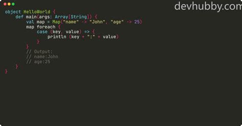 how to iterate through map in scala