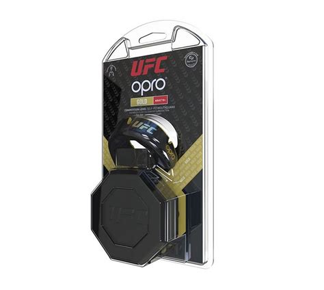 Opro Self Fit Ufc Gold Mouthguard Musta Kultainen