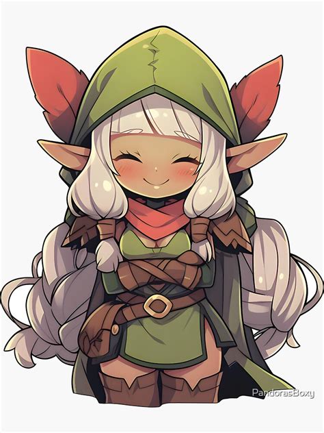Cute Wood Elf Druid White Hair Sticker For Sale By Pandorasboxy