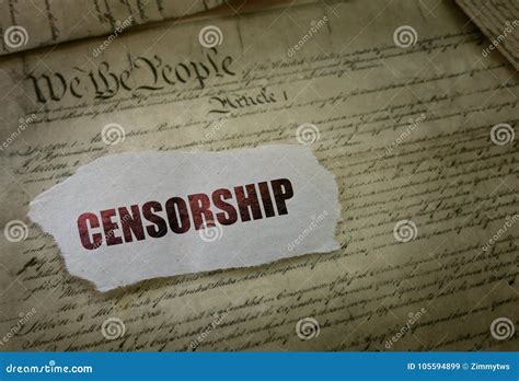 Freedom Of Speech And Censorship Stock Image Image Of America Speech