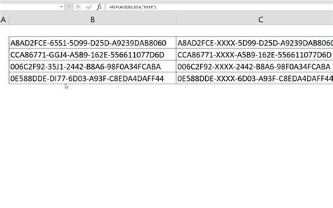 how to replace character in excel by position