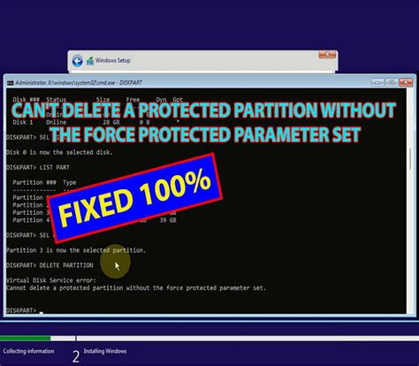 how to fix can t delete protected partition without the force protected
