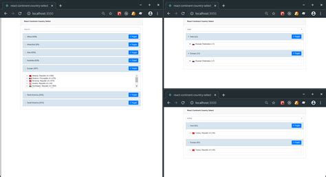 npm react continent country select skypack