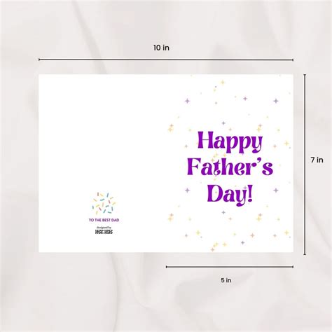 Happy Fathers Day Printable Card Template Fathers Day Simple Printable