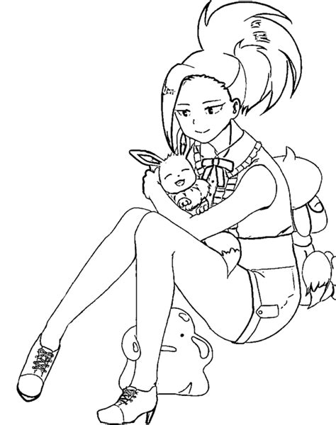 Momo Yaoyorozu Coloring Pages Printable For Free Download