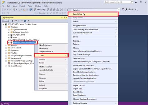 migrate db from one ms sql db server to another ms sql db server apex one