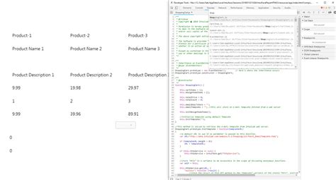 using chrome devtools to debug custom javascript based interface assets