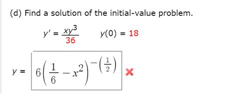 solved find a solution of the initial value problem y