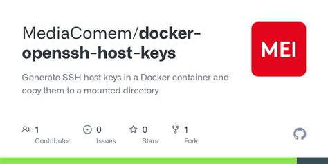 github mediacomem docker openssh host keys generate ssh host keys in