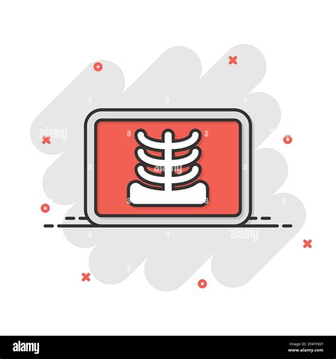 Icono De Rayos X En Estilo Cómic Ilustración De Vector De Dibujos