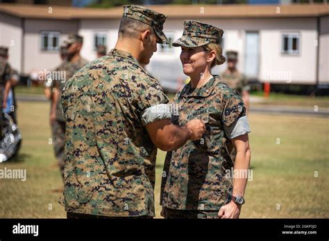 U S Marine Corps Lt Col Carrie C Batson Outgoing Commanding