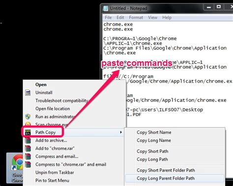 quickly copy file path from right click context menu with