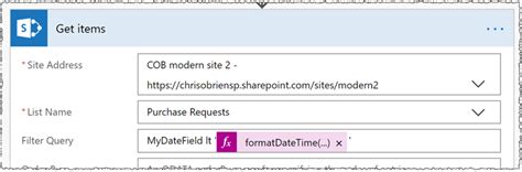 chris o brien quick tip filter sharepoint items by date in flow