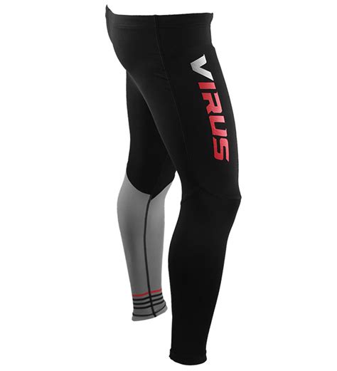 Virus Mens Compression Tech Pants Rx8 Black Grey