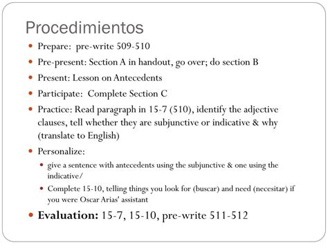 Ppt Subjunctive W Indefinite And Non Existent Antecedents Powerpoint