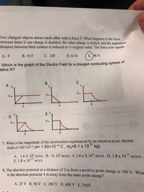 solved two charged objects attract each other with a force