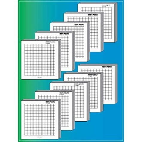Miniplot Graph Paper Pads 10 Pads Of 3x3 Inch Pre Printed Coordinate