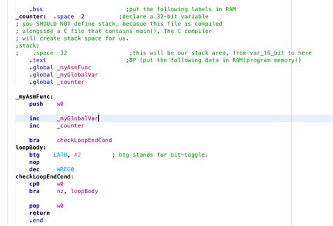 assembly mplab unable to combine s and c files stack overflow