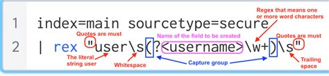 how to use rex command to extract fields in splunk
