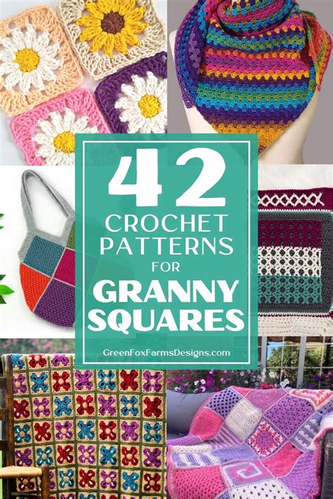 42 Free Crochet Granny Square Patterns • Green Fox Farms Designs