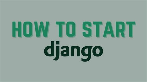 the first thing you should do at the start of a new django project