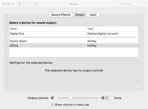 the selected device has no output controls apple community