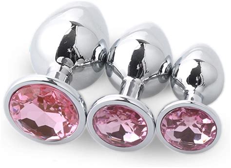 Expanding Butt Plugs Set 3pcs Stainless Steel Waterproof