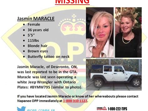 Inquinte Ca Update Missing Deseronto Woman Found