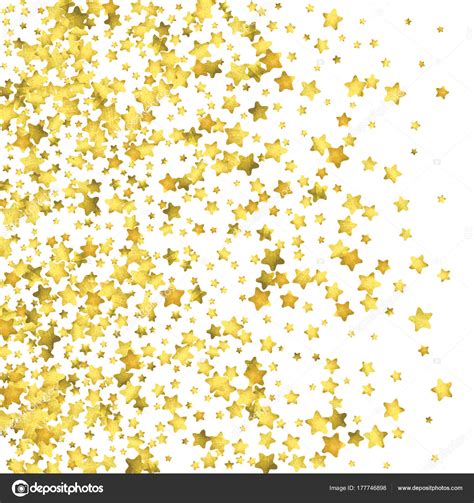 Star Confetti Gold Random Confetti Background Stock Vector By