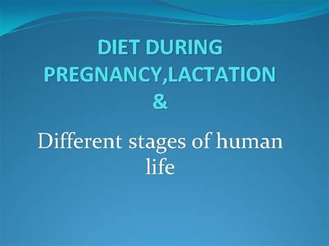 Diet During Pregnancy Lactation Different Stages Of Human