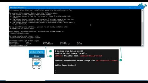 how to run docker hello world example youtube