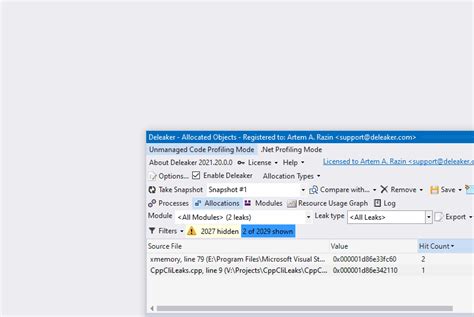 memory leaks in c cli deleaker blog